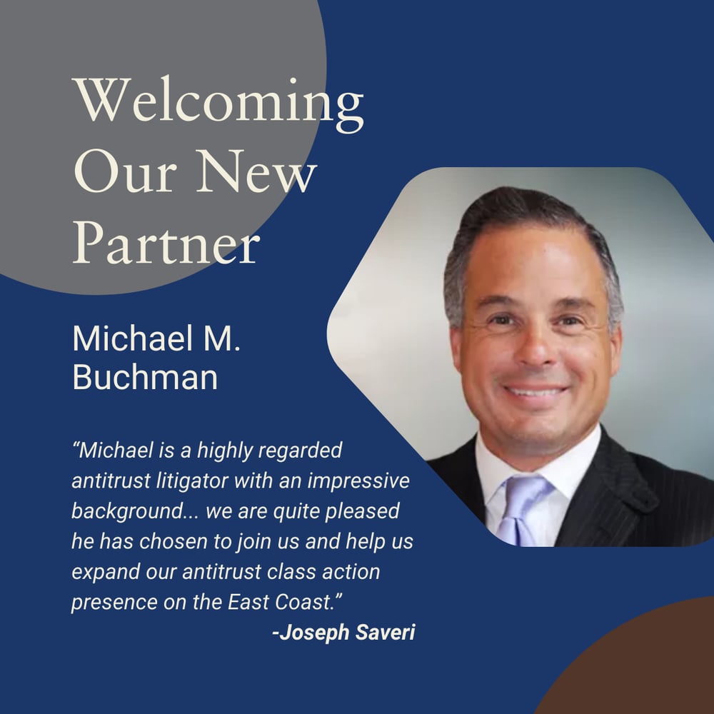 Joseph Saveri Law Firm Welcomes Renowned Antitrust Litigator Michael M ...